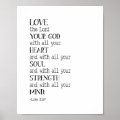 Love The Lord Your God, Luke 10:27 Poster | Zazzle