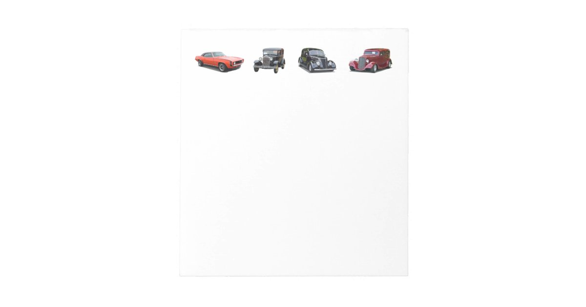 love those old classic cars notepad | Zazzle