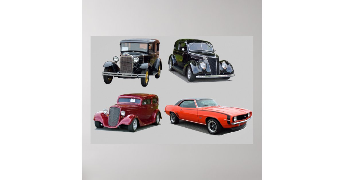 Love Those Old Classic Cars Poster | Zazzle