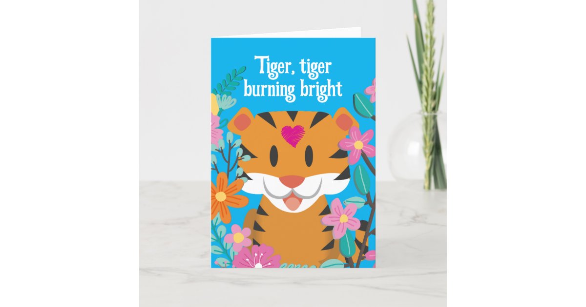 LOVE TIGER VALENTINES DAY CARD | Zazzle