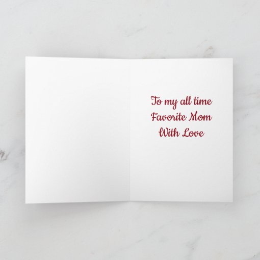 **LOVE TO MY FAVORITE MOM** AT CHRISTMAS HOLIDAY CARD | Zazzle