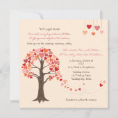 Love Tree Hearts Wedding Invitation | Zazzle