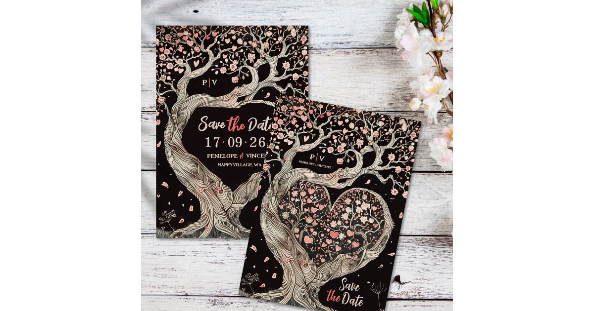 Love Tree Wedding Save the Date Invitation | Zazzle