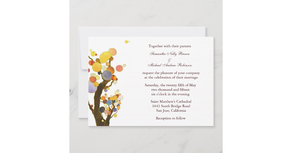 Love Trees(in White): Wedding Invitations | Zazzle