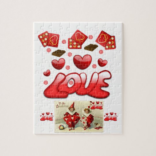 love valentines jigsaw puzzle kids | Zazzle.com