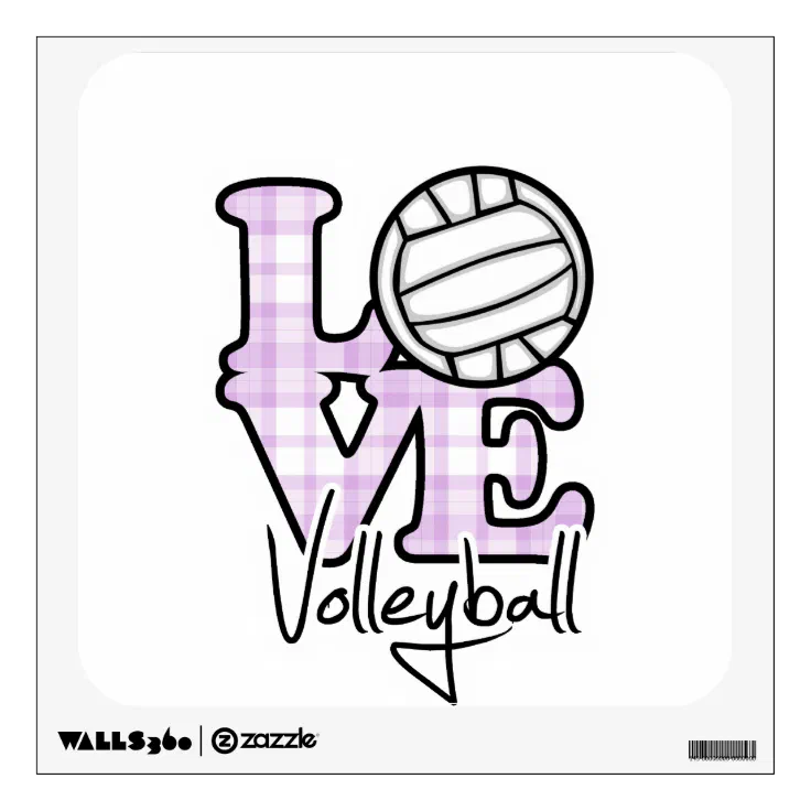 Love Volleyball Wall Decal | Zazzle
