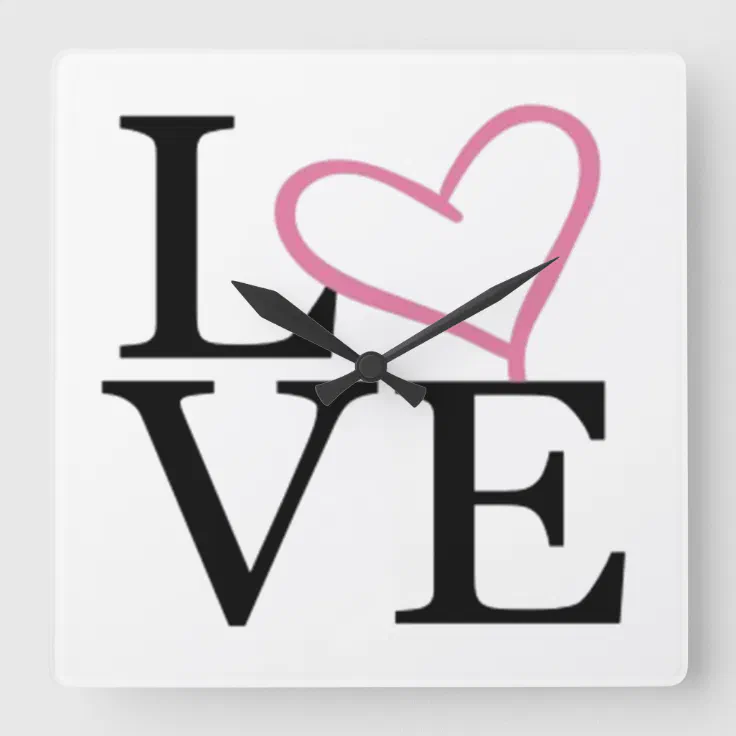 Love Wall Clock | Zazzle
