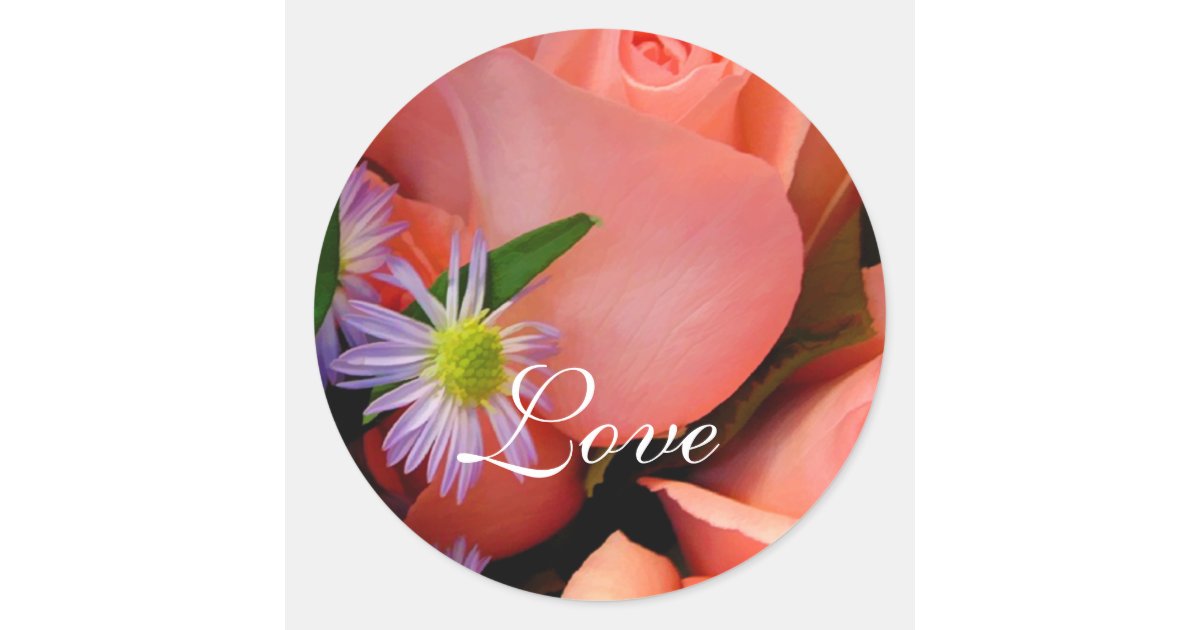 Love Wedding Envelope Seals Stickers | Zazzle