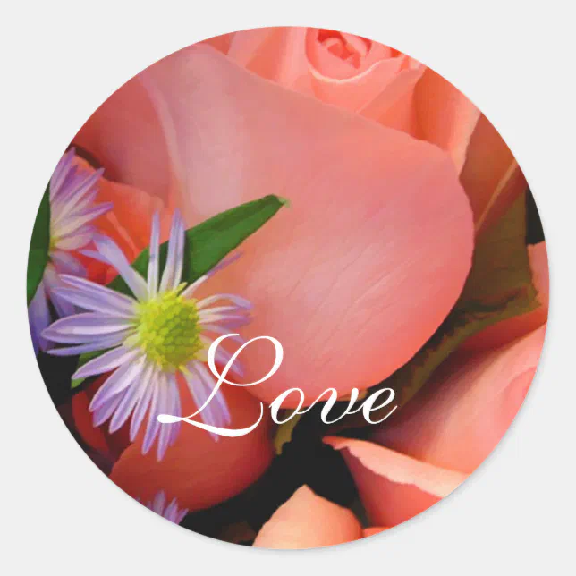 Love Wedding Envelope Seals Stickers | Zazzle