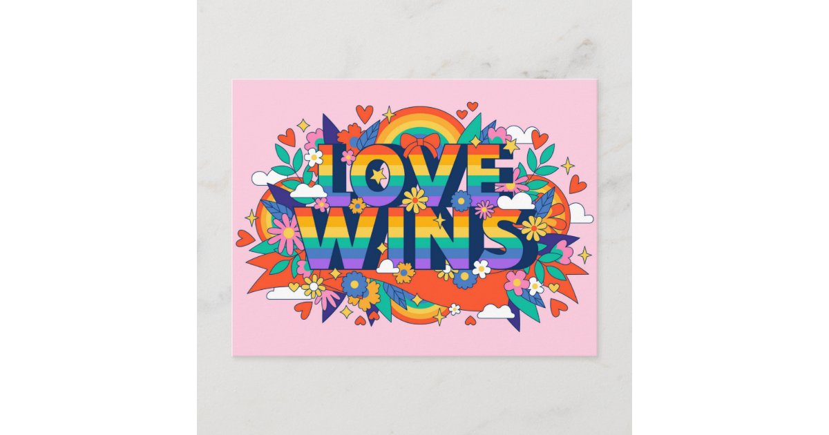 Love wins postcard | Zazzle