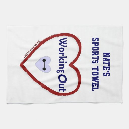 Love Working Out - Sports Towel (Personalize) | Zazzle