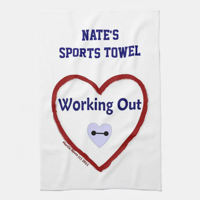 Love Working Out - Sports Towel (Personalize) | Zazzle