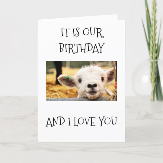 LOVE YOU AND HAPPY "MUTUAL BIRTHDAY" CARD | Zazzle.com