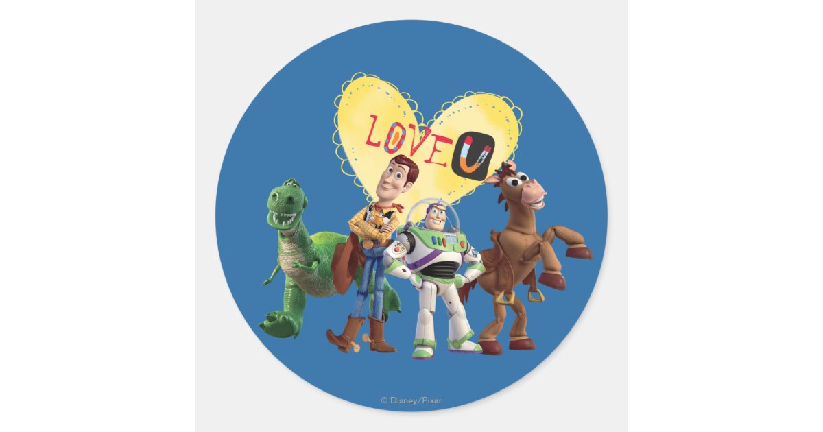 Love You Classic Round Sticker | Zazzle