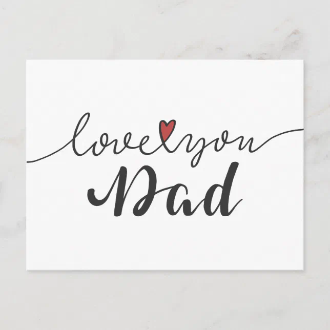 Love You Dad Happy Father's Day | Postcard | Zazzle