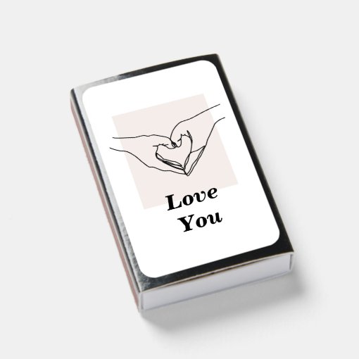 Love you poster. Line art hands art Matchbox Matchboxes | Zazzle