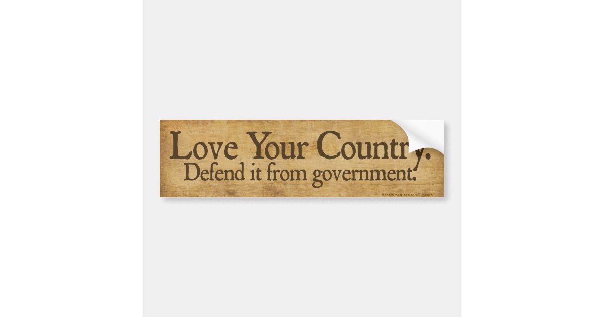 Love Your Country Bumper Sticker | Zazzle
