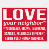 love your neighbor sign | Zazzle