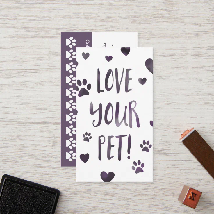 love your pet punch card bokeh | Zazzle