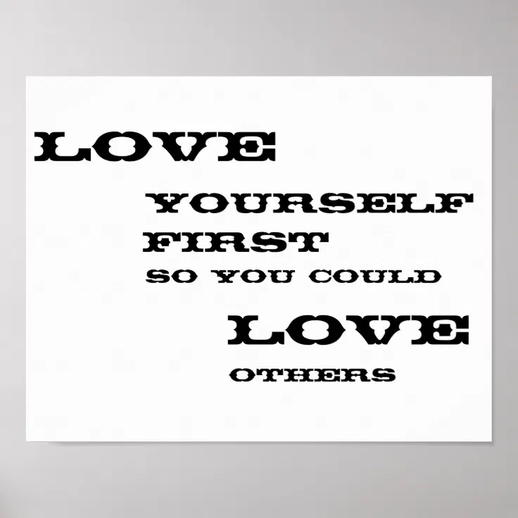 Love yourself poster | Zazzle