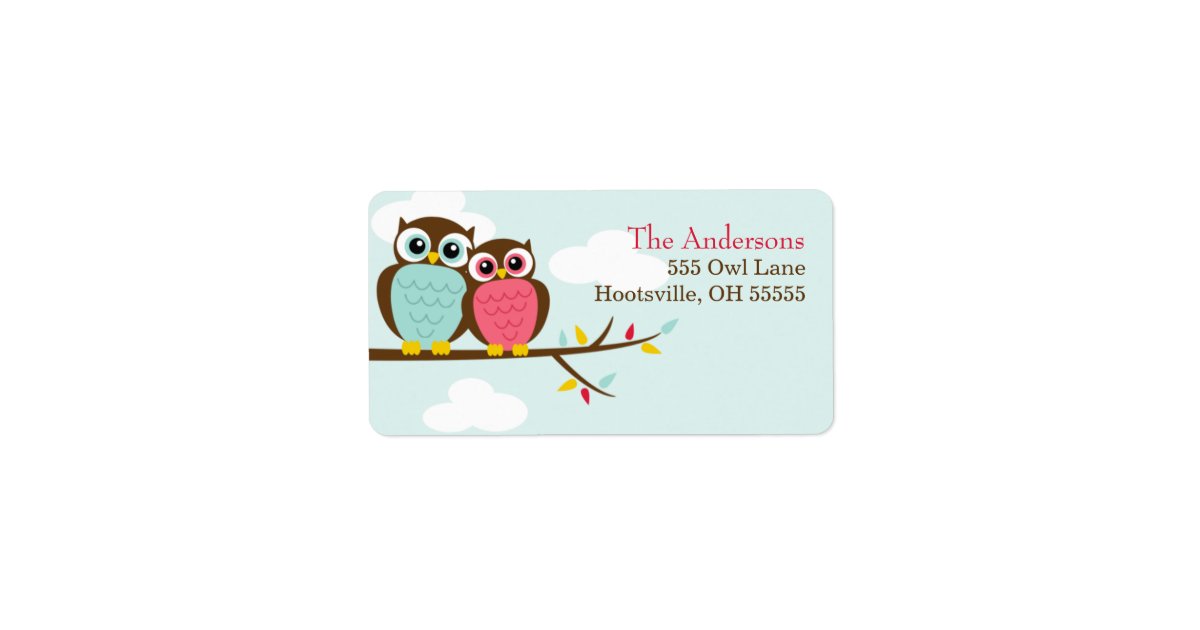 Loveable Owls Address Labels | Zazzle