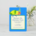 Lovebird Parrot Birthday Party Cute Bright Bird Invitation | Zazzle