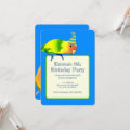 Lovebird Parrot Birthday Party Cute Bright Bird Invitation | Zazzle