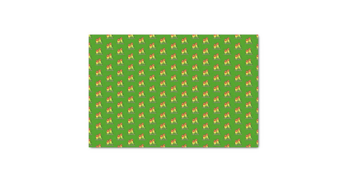 Lovebirds Romantic Valentines Pixel Art Pattern Tissue Paper | Zazzle