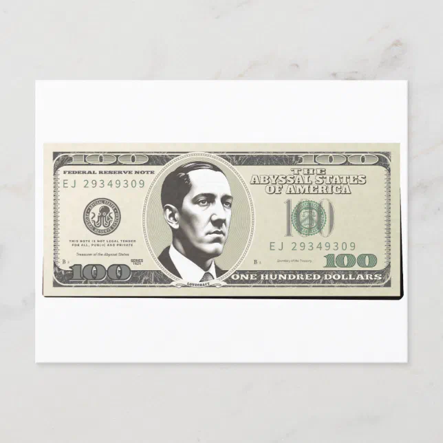 Lovecraft Dollar Postcard | Zazzle