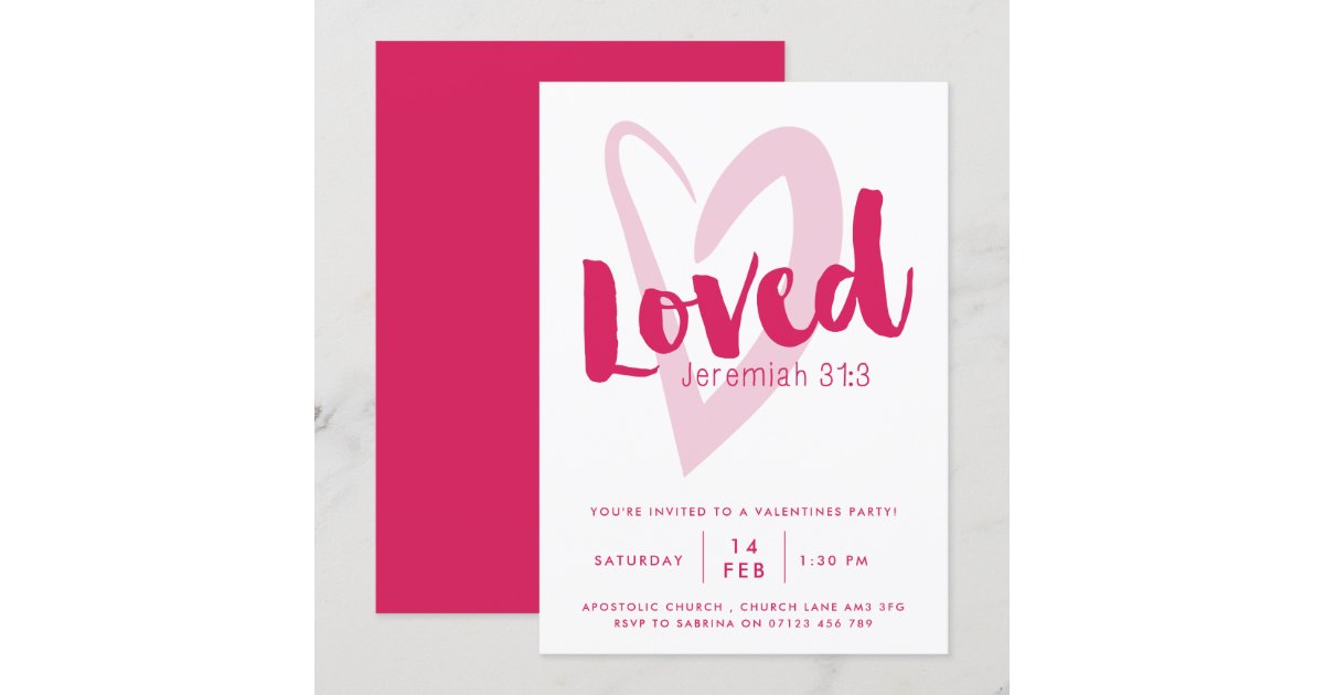 Loved Christian Valentine's Day Party Invitation | Zazzle