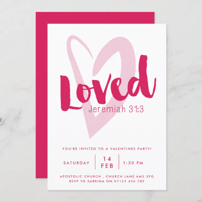 Loved Christian Valentine's Day Party Invitation | Zazzle