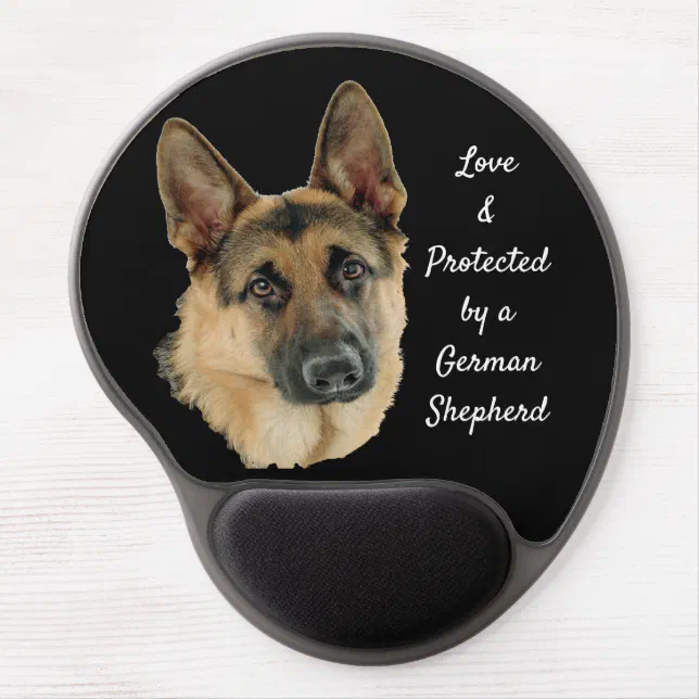 Loved & Protected by a German Shepherd Gel Mouse Pad | Zazzle