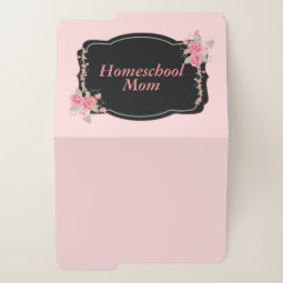 Lovely and Pink Homeschool Mom File Folder | Zazzle