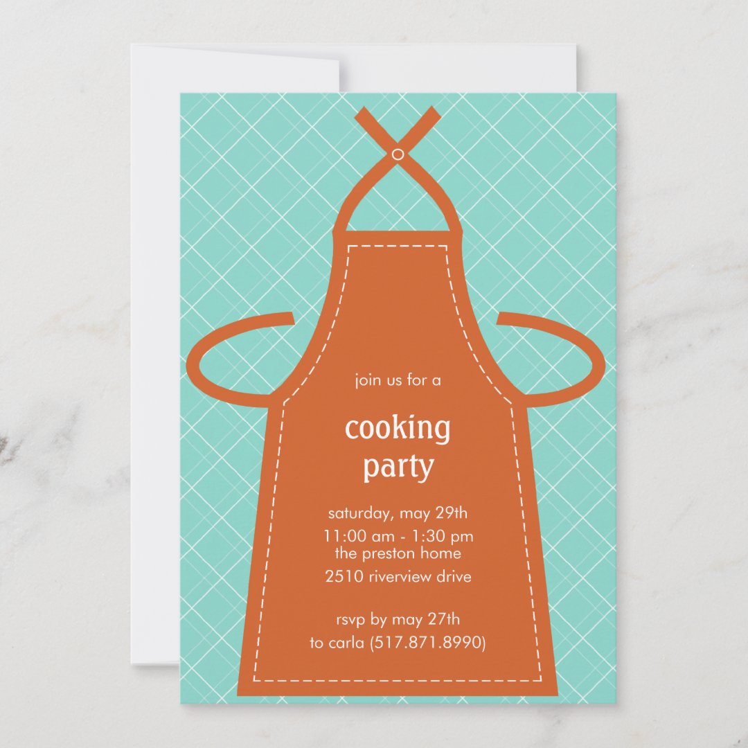 Lovely Apron Summer Party/Cooking Party Invitation | Zazzle