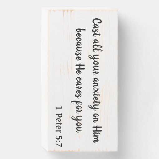 Lovely Bible Verse Wooden Box Sign | Zazzle