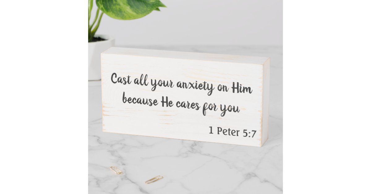 Lovely Bible Verse Wooden Box Sign | Zazzle