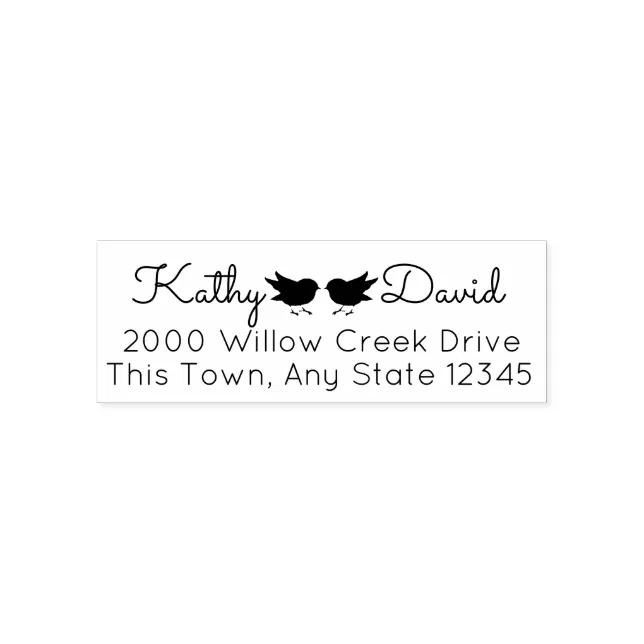 Lovely Birds Address Self-inking Stamp | Zazzle