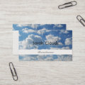 Lovely Blue Sky Clouds Trendy Spiritual Elegant Business Card | Zazzle