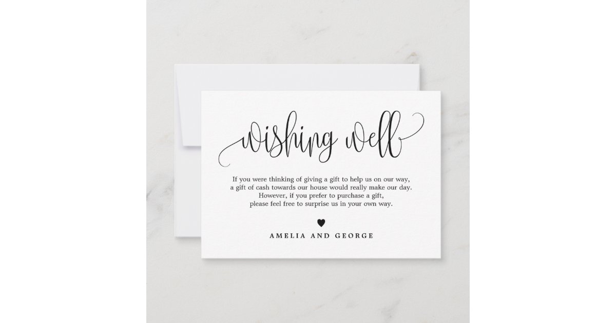 Lovely Calligraphy EDITABLE COLOR Wish Card LCC | Zazzle
