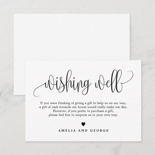 Lovely Calligraphy EDITABLE COLOR Wish Card LCC | Zazzle