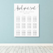 Lovely Calligraphy Seating Chart Wrapped Canvas | Zazzle