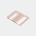 Lovely Elegant Rose Gold Glitter Drips Post-it Notes | Zazzle