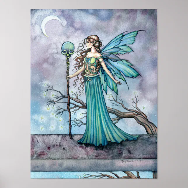 Lovely Fairy Fantasy Art Poster Print | Zazzle