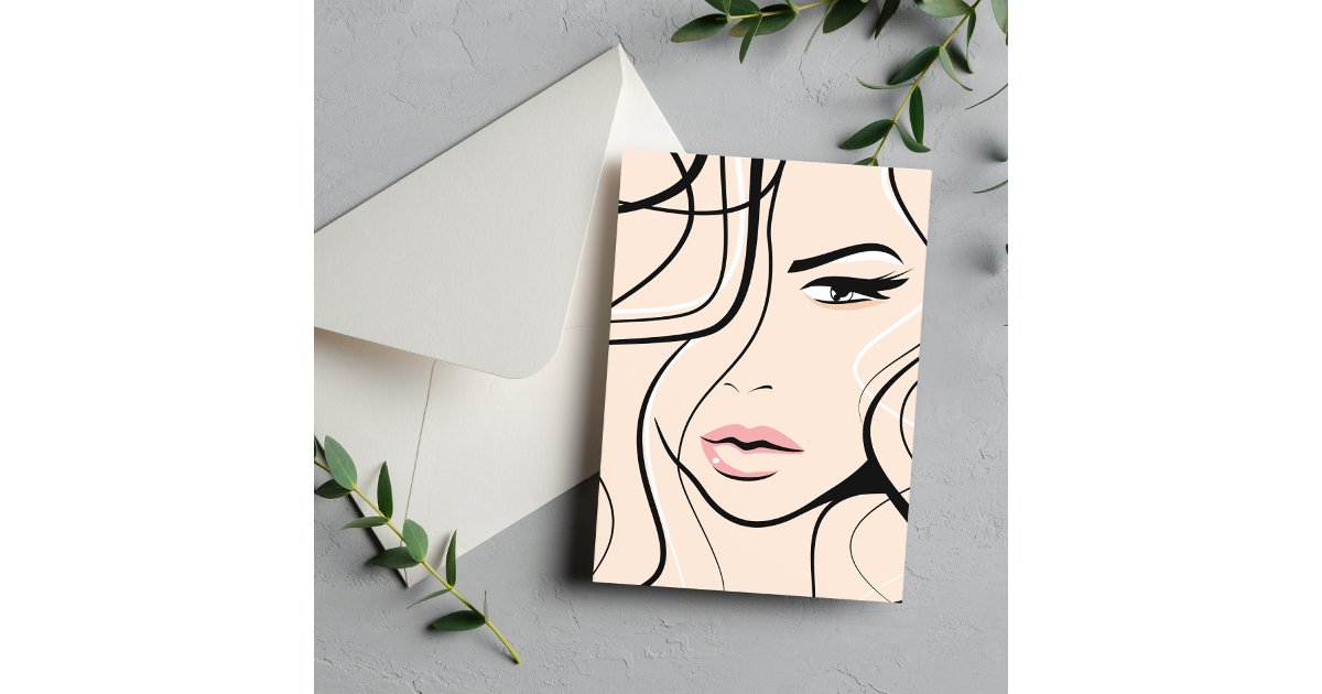 Lovely female face postcard | Zazzle