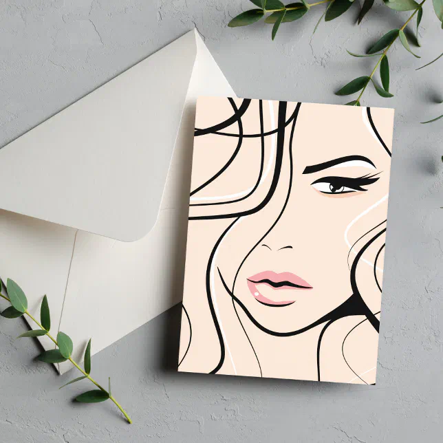 Lovely female face postcard | Zazzle