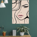 Lovely female face poster | Zazzle