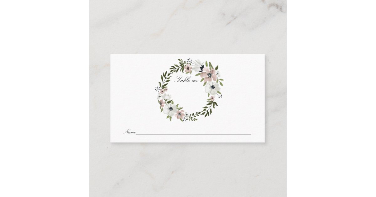 Lovely Floral Place Cards | Zazzle