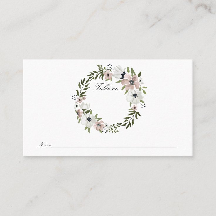 Lovely Floral Place Cards | Zazzle