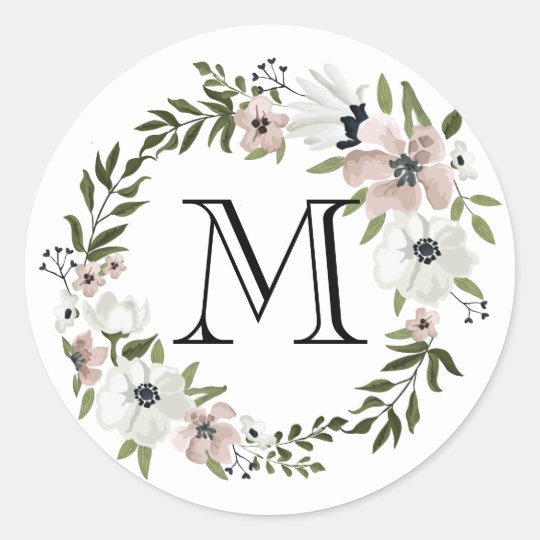 Lovely Floral Round Sticker | Zazzle.com