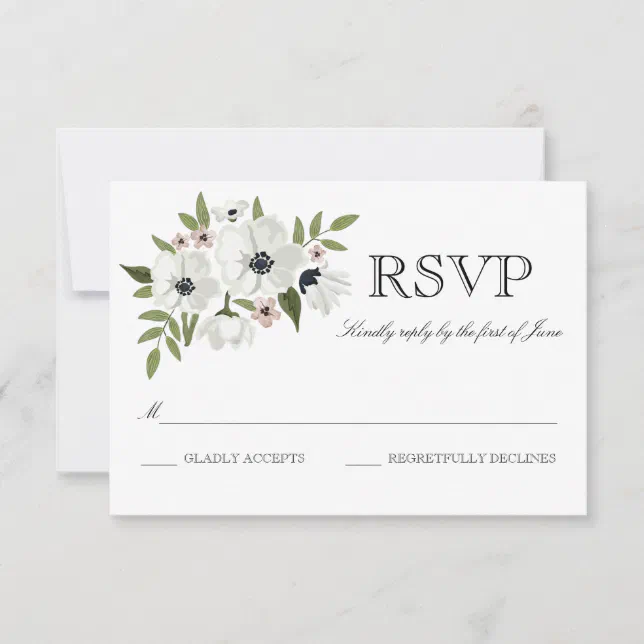 Lovely Floral RSVP Card | Zazzle